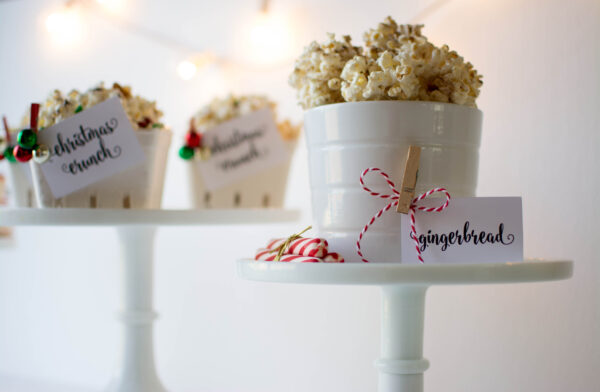 How to set up a Holiday Popcorn Bar This Holiday Season