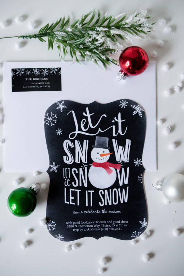 Let It Snow Snowman Holiday Party