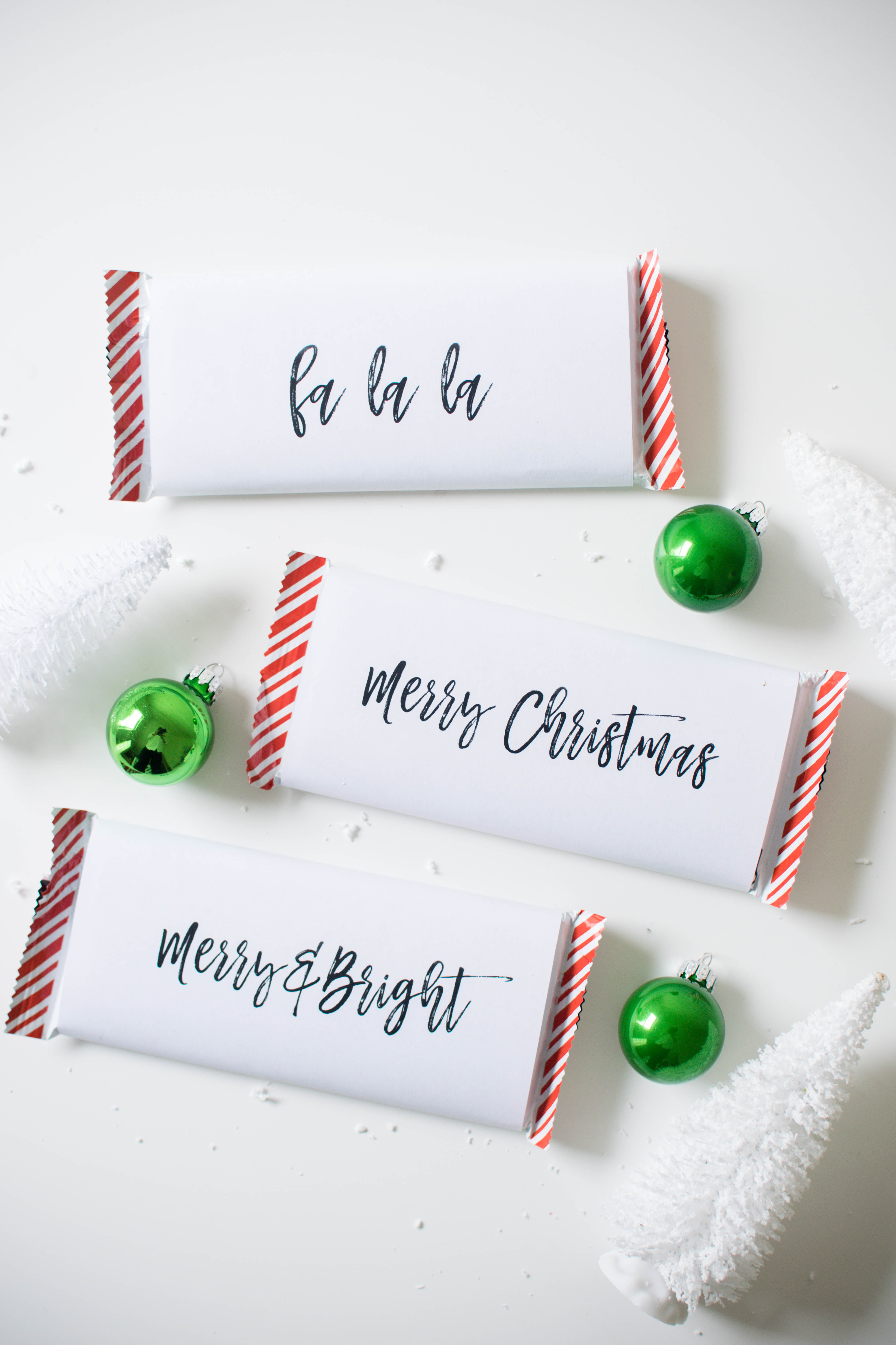 Holiday Inspired Chocolate Bar Wrappers
