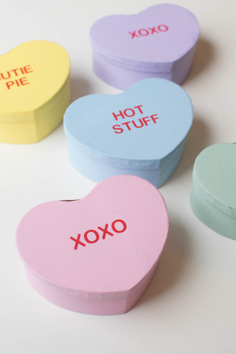 DIY Conversation Heart Boxes