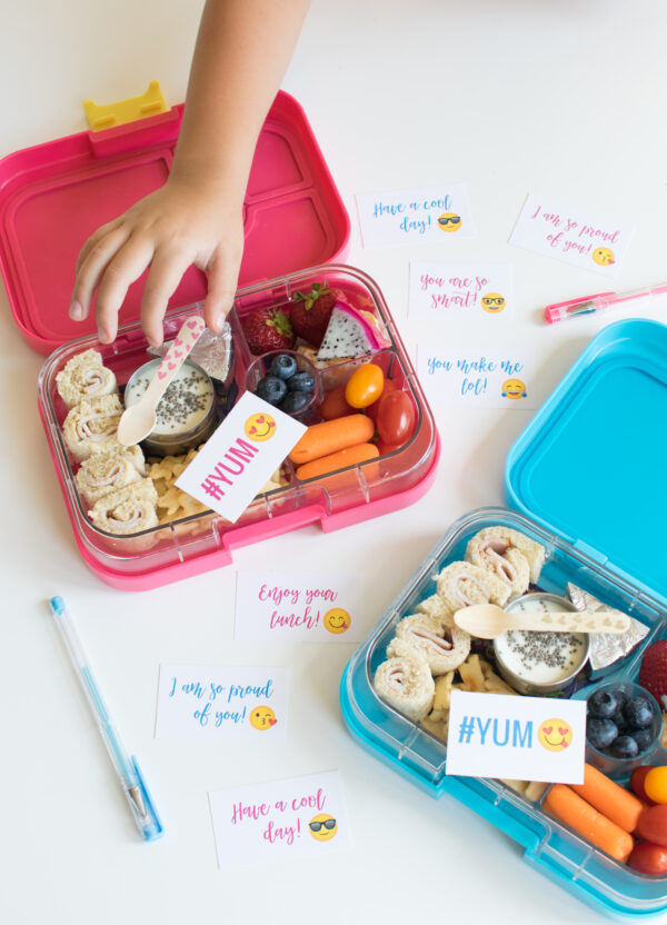 Free Emoji School Lunch Notes for your Yumbox