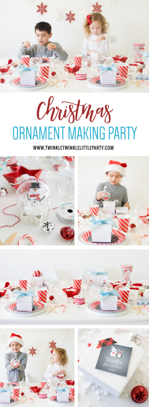 DIY Christmas Ornament Making Birthday Party Ideas