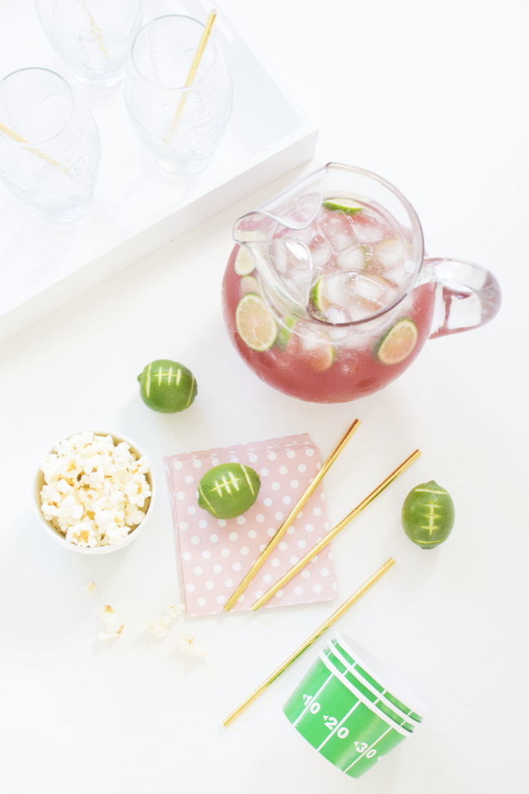 Game Day Fizzy Pink Lemonade and Pink Moscato Lemonade