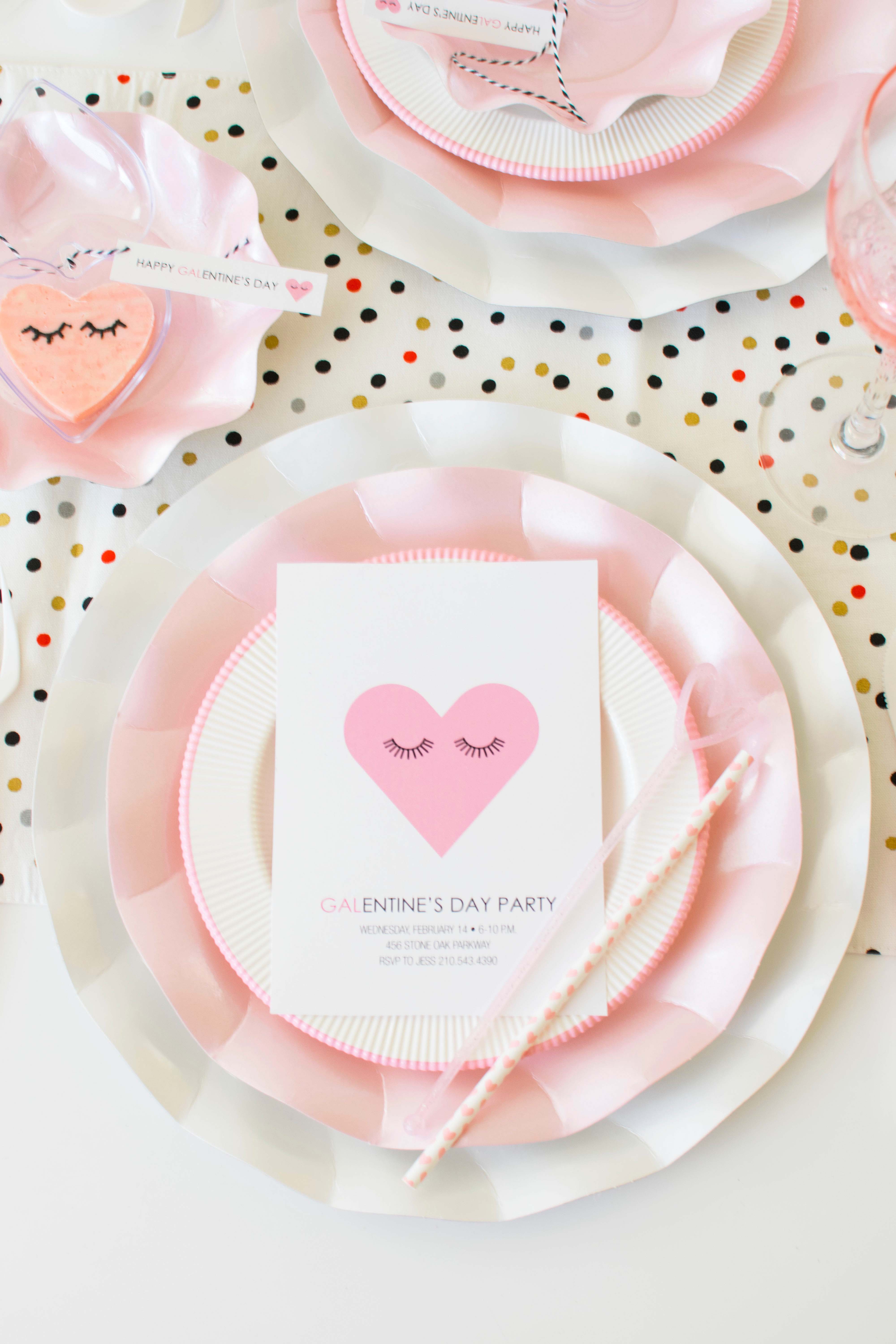 Easy Galentine's Day Tablescape Ideas + Free Printables