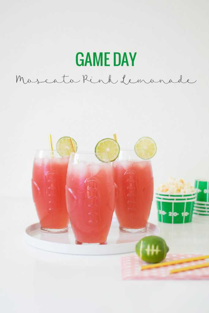 Game Day Fizzy Pink Lemonade and Pink Moscato Lemonade