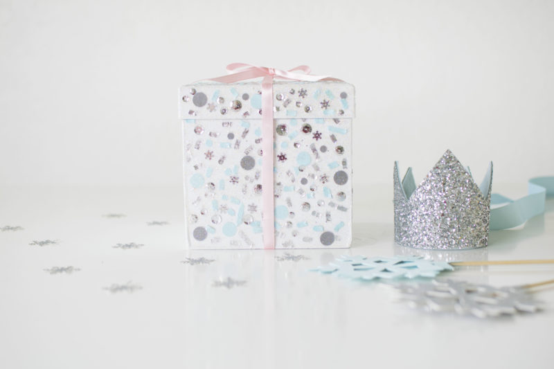Make a Frozen Confetti Gift Box Step-by-Step Tutorial