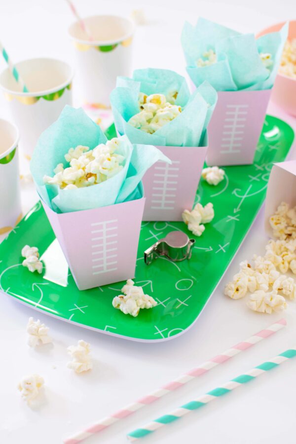 Free Printable Football Popcorn Boxes for Game Day