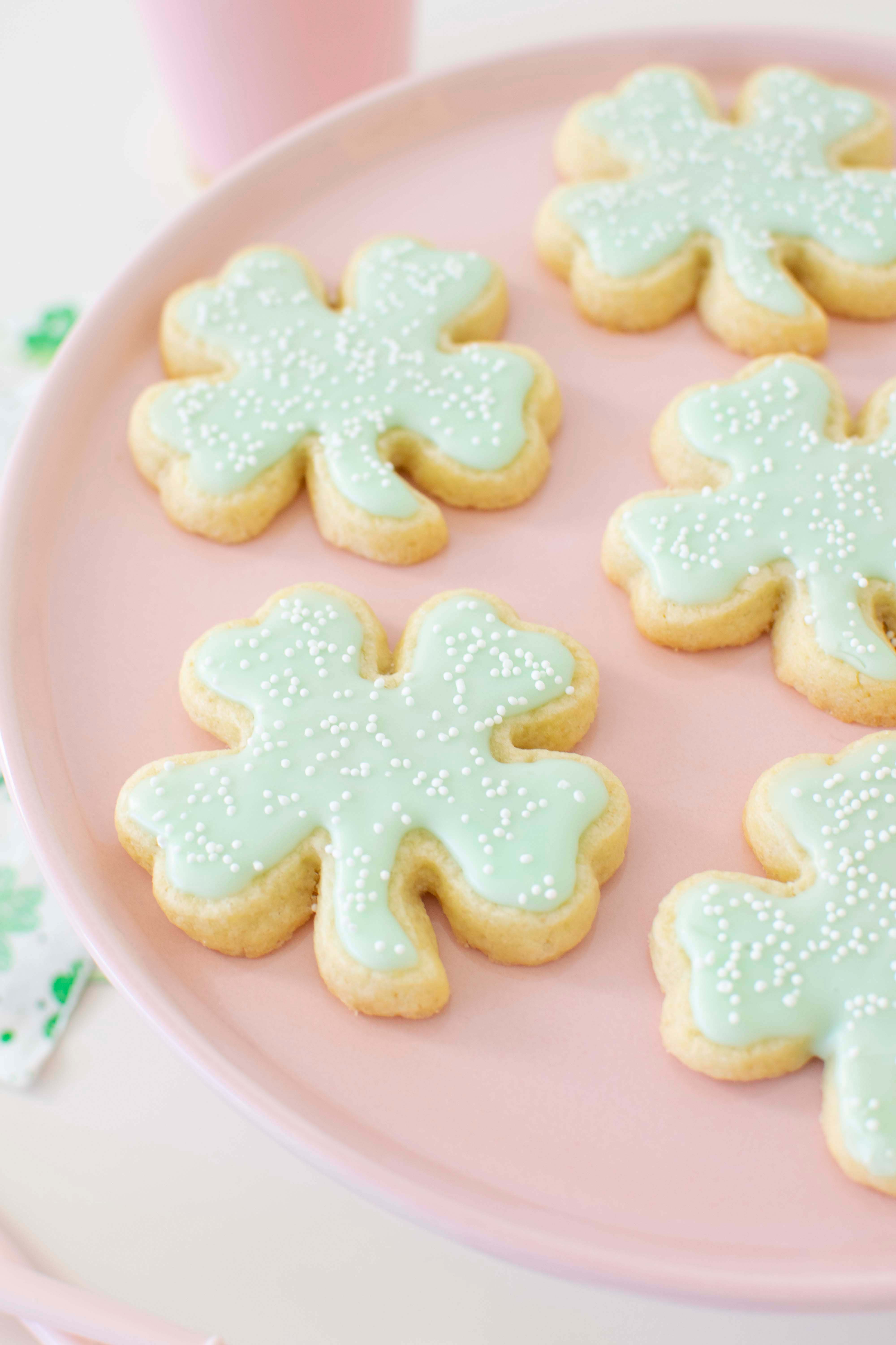 Saint Patrick's Day Shamrock Sugar Cookies using Food Stirs Sugar ...
