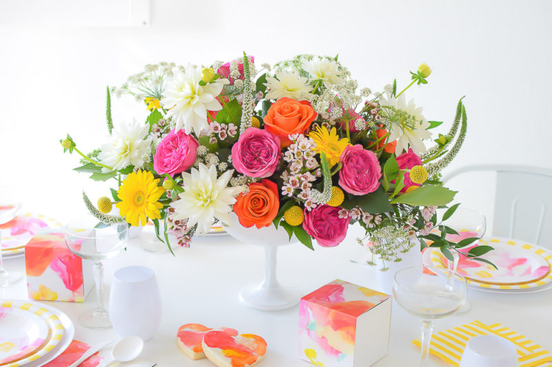 A Watercolor Inspired Tablescape perfect for any type of celebration