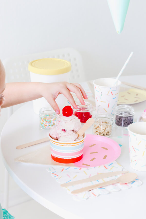 Host an effortless ice cream party for the kids to celebrate end of summer
