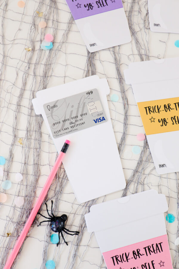 DIY Halloween Coffee Cup Gift Card Holder for the coffee lover in your life