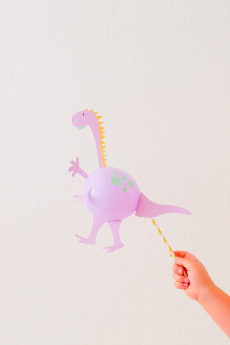 The Cutest DIY Dinosaur Balloon using a cutting machine