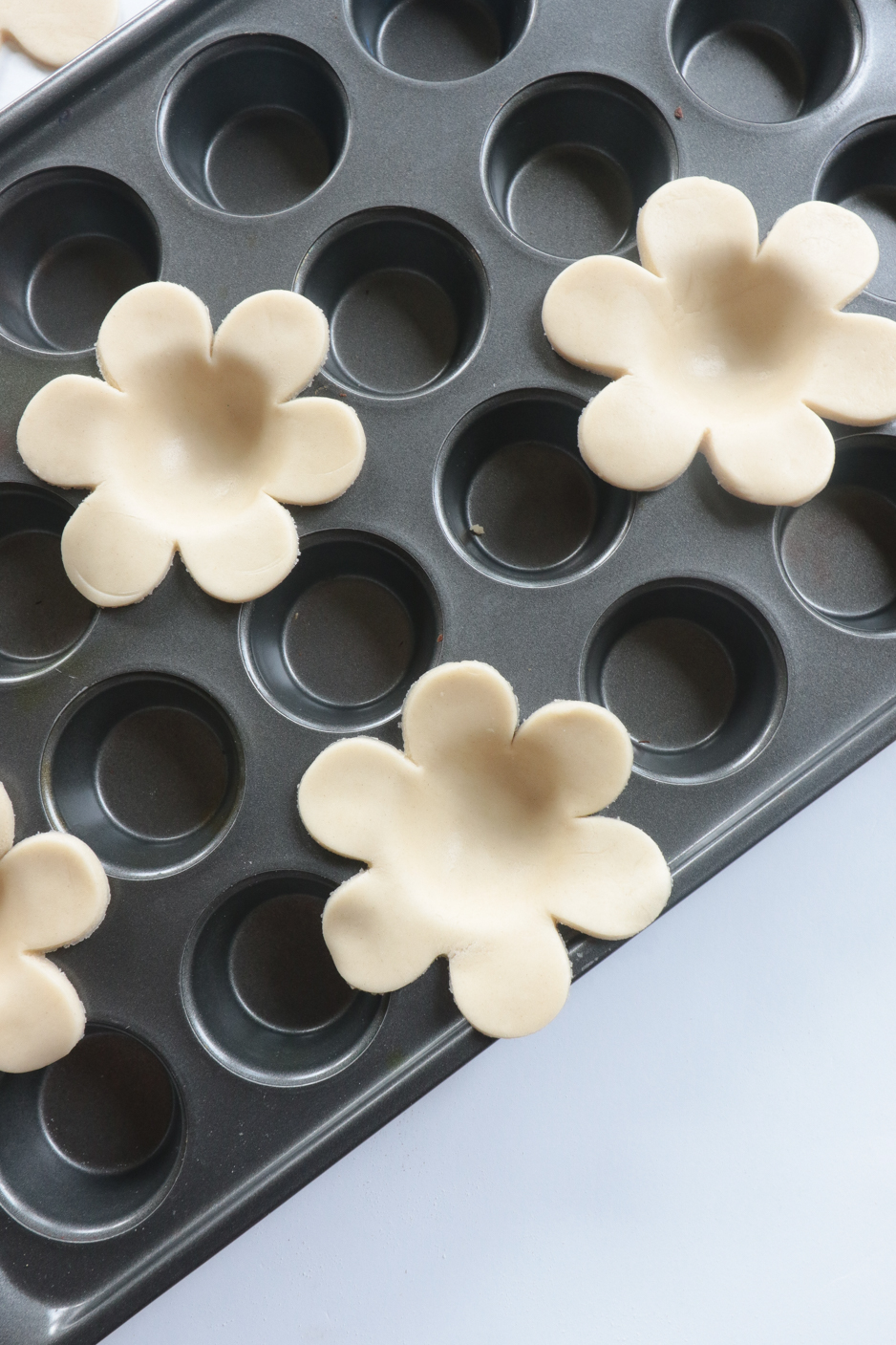 Mini Flower Shaped Passion Fruit tarts using Mousse de Maracuja