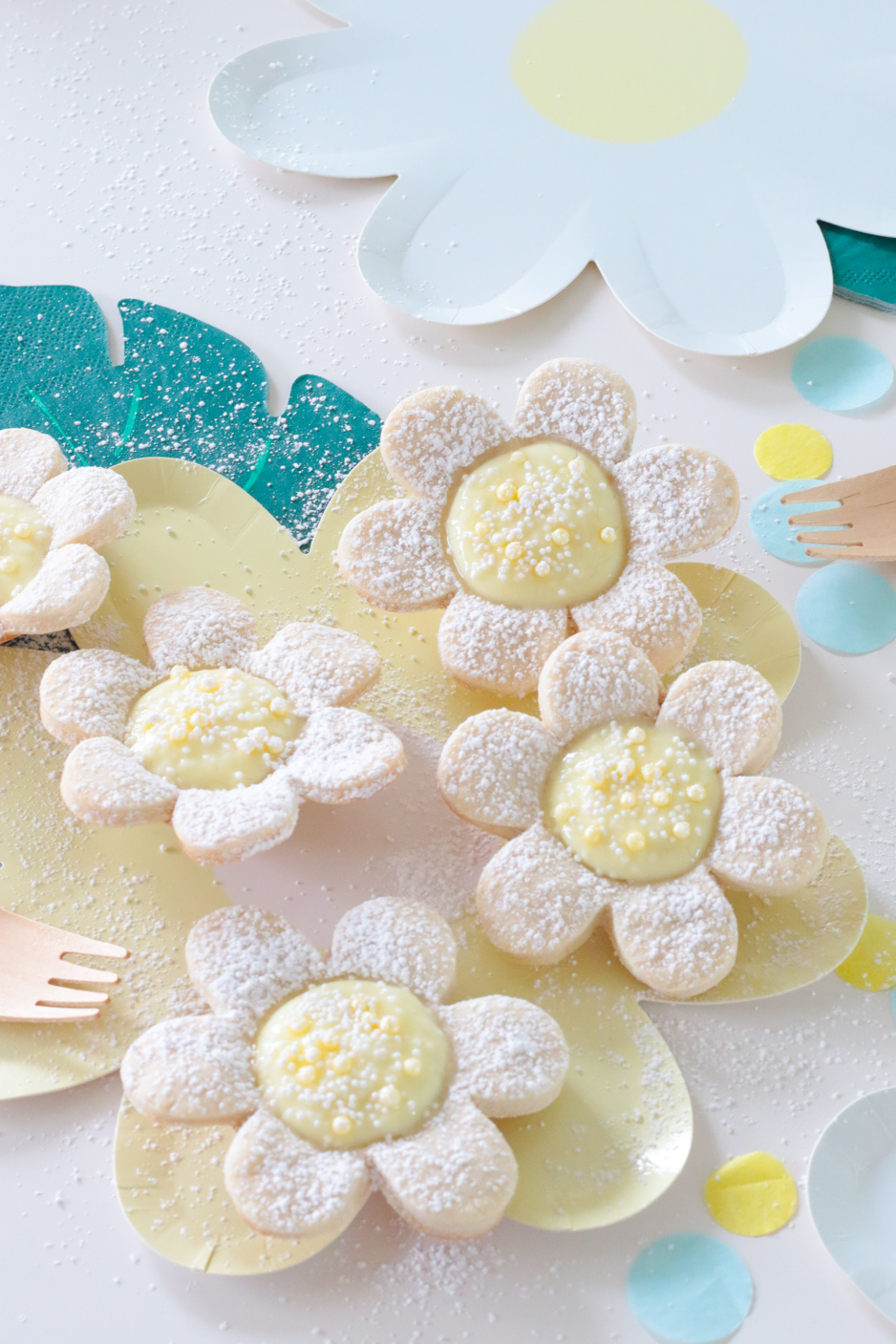 Mini Flower Shaped Passion Fruit tarts using Mousse de Maracuja