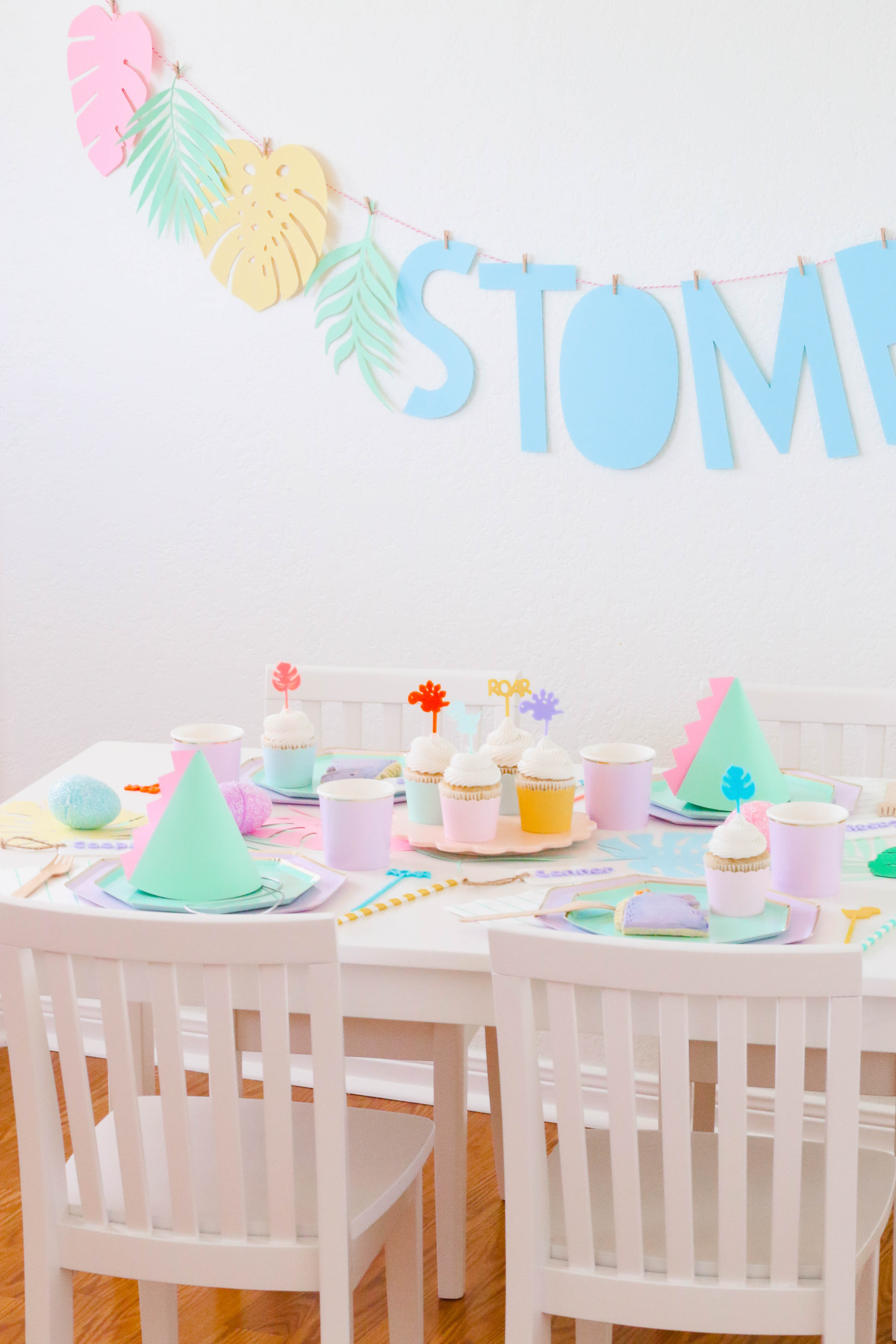 Celebrate At Home: Pastel Dinosaur Party or Play date Ideas