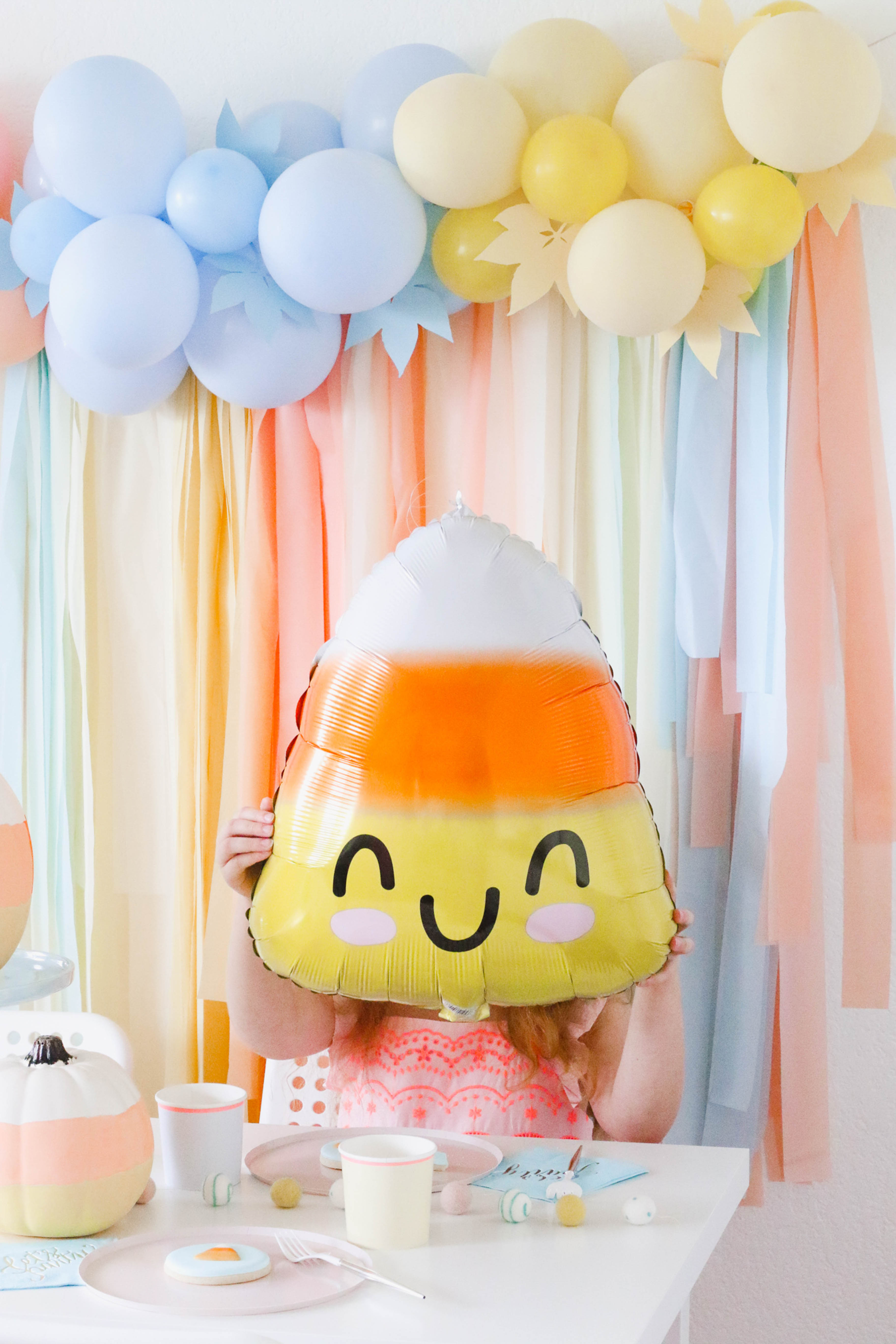 A Pastel Candy Corn Party for the kids that's perfect for Fall