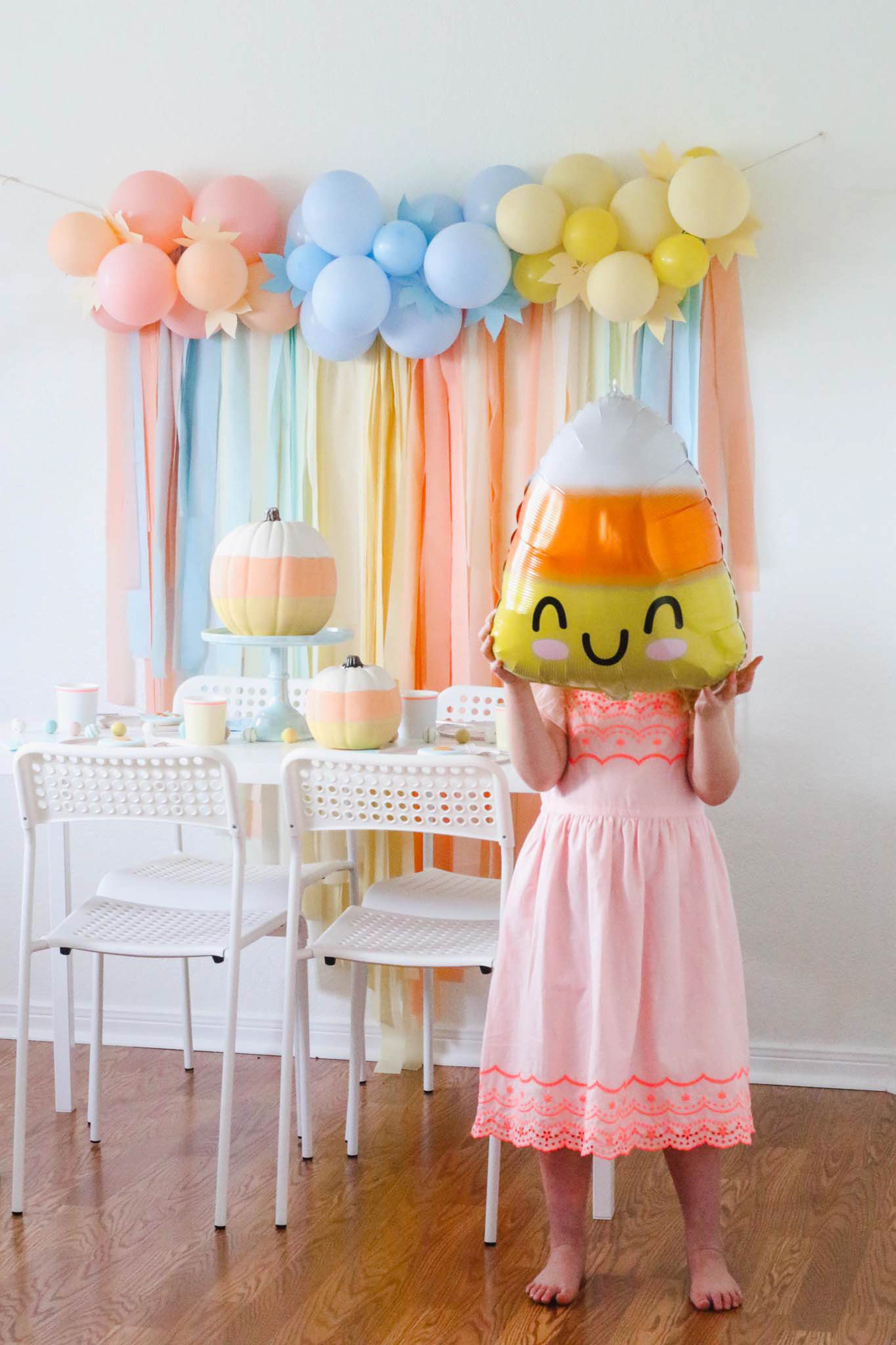 A Pastel Candy Corn Party for the kids that's perfect for Fall